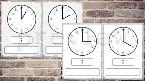 TELLING TIME Read Write Analogue Digital Clock Hours Printable Task ...