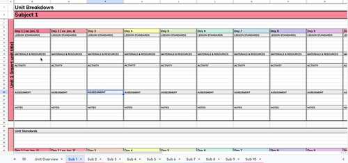 Long Range Planner, editable, keep organized, 2025-2026 Calendar, Unit ...