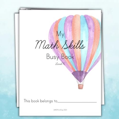 Kindergarten Math Busy Book - Addition Subtraction Patterns Shapes Counting