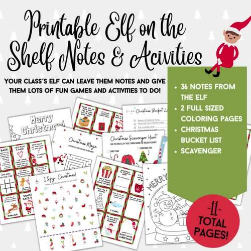 Printable Christmas Notes from the Elf | Letter to Santa | Christmas ...