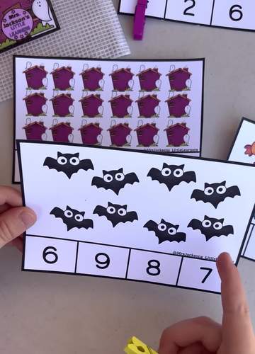 Halloween Counting 1-20 Math Clip Task Cards by Mrs Jackson's Little ...