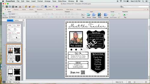 Black & White Meet the Teacher Letter - Editable Template in Simple 9 ...