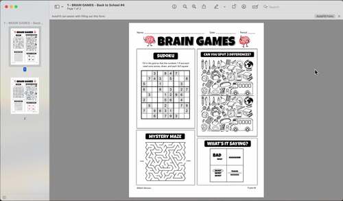 6th/7th/8th Grade Math Fun Back to School Activities | Logic Puzzles ...