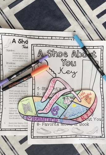 A Shoe About You Get to Know You Activity & Back to School Bulletin Board