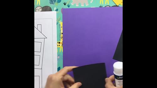 Halloween Art Lesson Plan - Haunted House by Kerry Daley | TPT