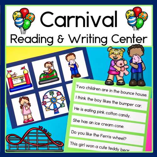 Carnival Sentence Picture Match | Reading Comprehension and Writing Center