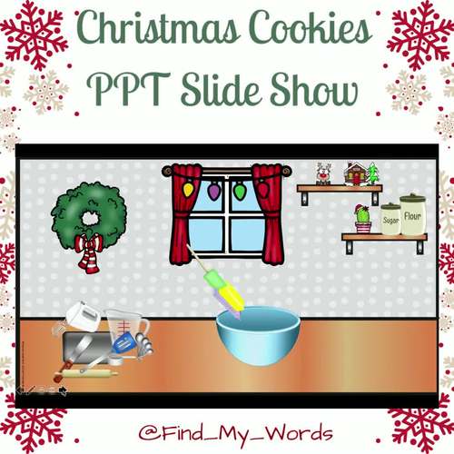 Christmas Open Ended Speech and Language SlideShow and Green Screen