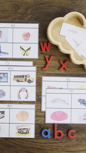 Modern Montessori Reading: Odd One Out initial sound does not belong
