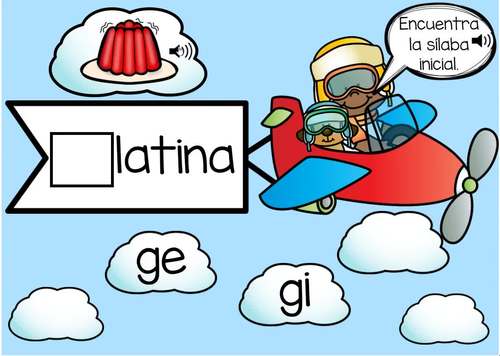 BOOM Cards Sílabas iniciales letra Gg suave-ge,gi (Distance Learning)