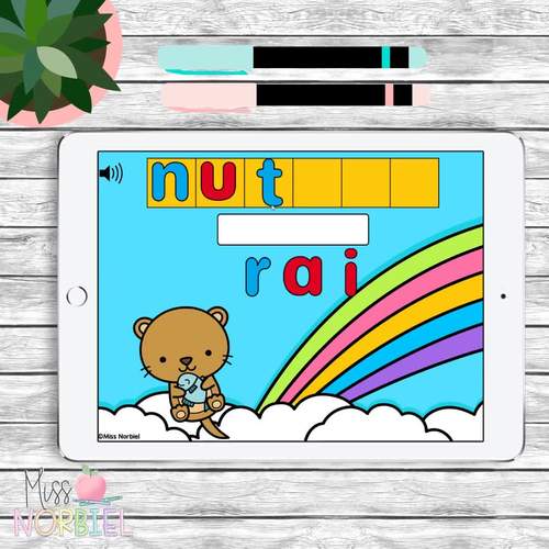 Build a word in spanish Boom Cards 6 letters, Construir palabras de 6 ...