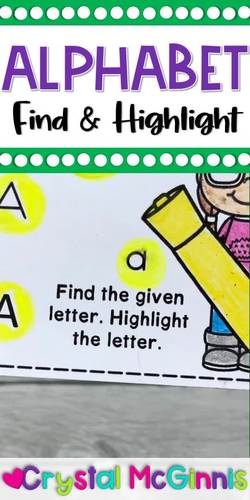 DOLLAR DEAL Alphabet Hunt - Alphabet Worksheets Letter Recognition ABC ...