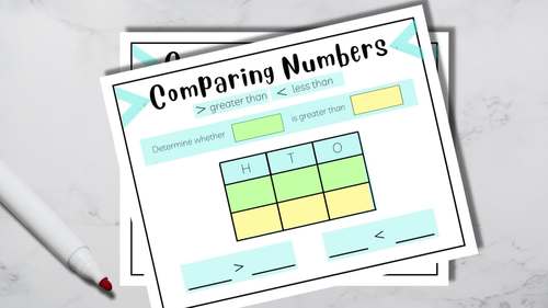 Place Value Math Mats for Addition, Subtraction, and Comparisons ...