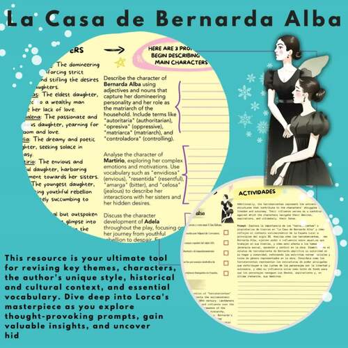 La Casa de Bernarda Alba, 11-page activity for AS/A-Level Spanish students