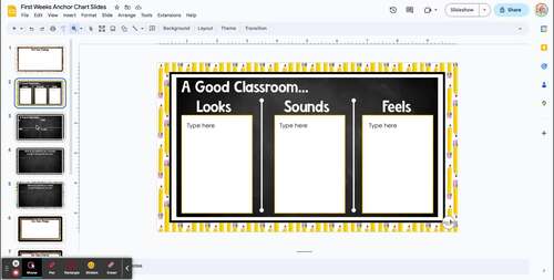 First Weeks of School Anchor Charts for Google Slides by Learning Cove