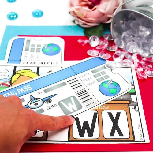 Airplane Tickets Letter Matching Activity by Turner Tots | TPT
