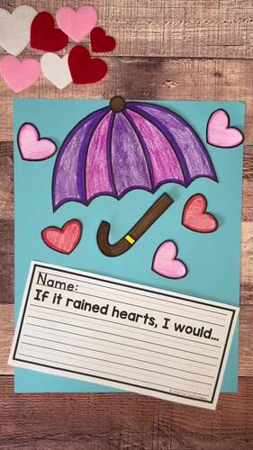 The Day It Rained Hearts Craft & Writing | Book Companion Activity ...