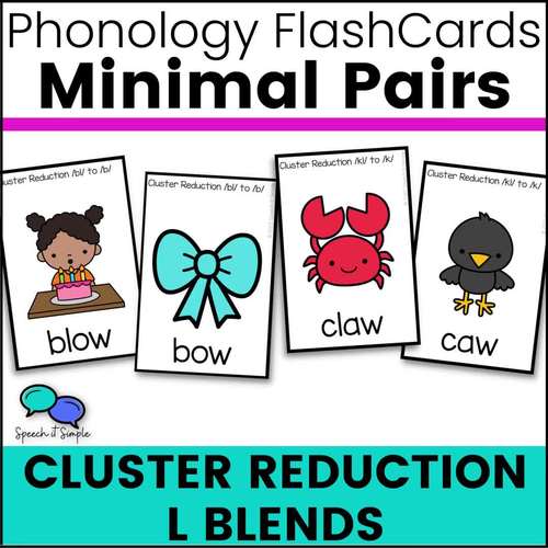 Cluster Reduction - Minimal Pairs - L BLENDS - Phonology - Flashcards ...