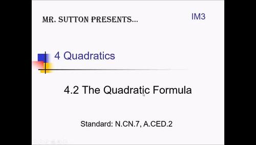 Quadratic Formula (with square rooting) by Mr Sutton Presents | TPT