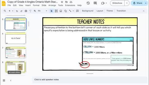 Grade 4 Angle Measurement Ontario Math Digital Slides | Worksheets ...
