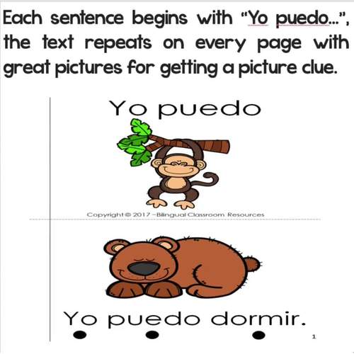 Palabras de uso frecuente "yo" and "puedo" by Bilingual Classroom Resources