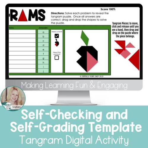Editable Self-Checking Tangram Template - Digital Resource Vol. 4 Back ...