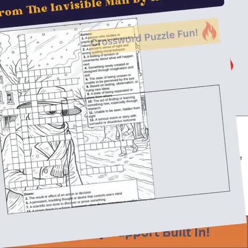 "The Invisible Man” by H.G. Wells, Puzzle Pack Grades 6–8 Reading ...