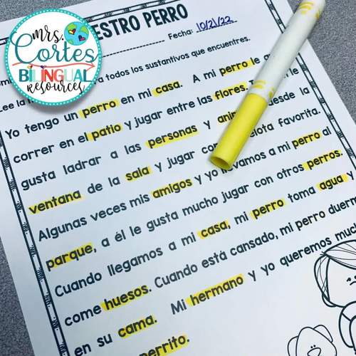 SUSTANTIVOS PARA PRIMARIA-Juegos y actividades by mrscortes | TPT