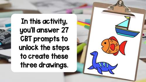 CBT Directed Drawing SEL Guided Drawing Art Therapy Cognitive ...