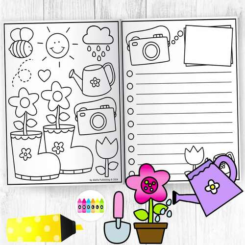 Spring Writing and Coloring Pages for Toddlers | Spring Packet End of ...