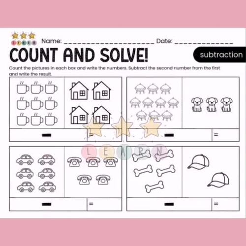 1st Grade Addition and Subtraction with Pictures | Add and Subtract ...