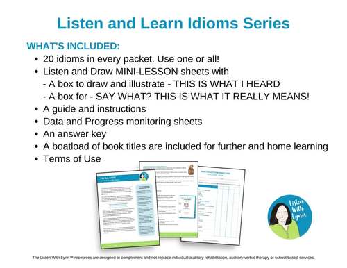 FALL Idioms Listen and Learn DHH Hearing Loss by Listen With Lynn