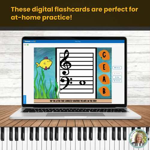 Grand Staff Note Names BOOM™ Cards Digital Flashcards for Piano - Ocean ...