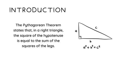 Ready Made Presentation - The Pythagorean Theorem - Ready To Edit! Mini ...