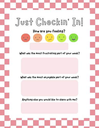 SEL Check In Sheet by SEL Slices | TPT