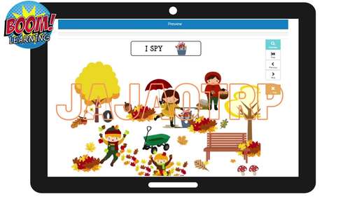 I Spy Autumn - Boom Cards Distance Learning by jajaotrp | TpT