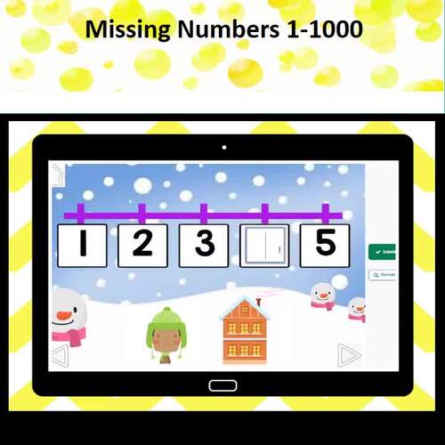 Winter Boom Cards Missing Number Skip Count By 2s,5s,10s Number Recognition
