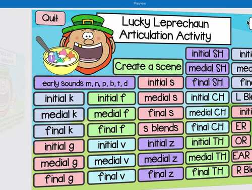 Lucky Leprechaun Articulation St Patricks Day Speech Therapy Activity ...