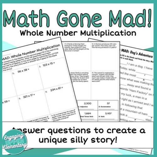 Whole Number Multiplication - Math Gone MAD! by Engaging Upper Elementary