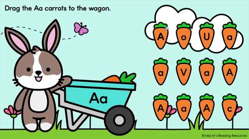 Phonics Letter Recognition Bunny Letter ID Match Spring Activities ...