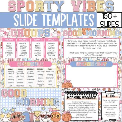 Varsity Letter Sports Google Slides Templates Baseball Football ...