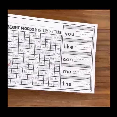 EDITABLE Sight Words Mystery Pictures | Sight Word Activities | TPT
