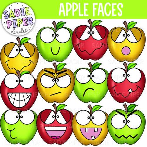Apple Clipart, Autumn Fall Clipart, Thanksgiving Clipart, Assorted Apples