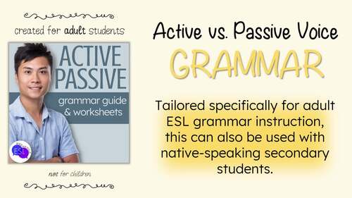 Active/Passive Grammar Guide and Worksheets - Review, Remediation ...