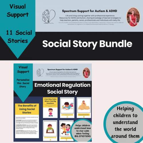 Social Story Bundle Autism Visuals ABA Therapy Autism Helper Coping Skills