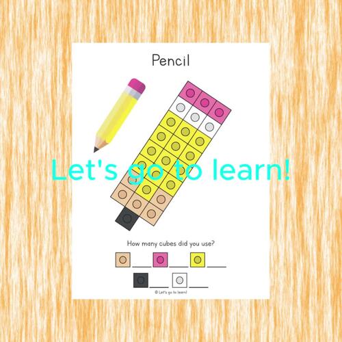 Back to School Snap Cubes Mats Bundle - Counting Activity - Fine Motor ...