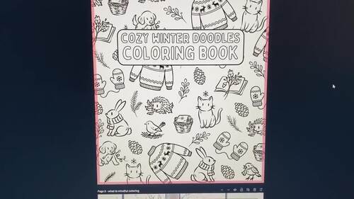 Winter Doodle Book, Coloring & Art Activity Pack, centers, no-prep art ...