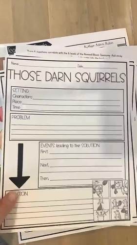 Fall Read Aloud and Activity Picture Book Companion Those Darn Squirrels