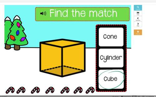 Identify 3-D Shapes: Holiday Theme Boom Cards™Digital Task Cards