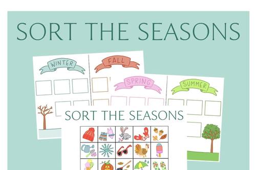 Sort the Seasons || Seasonal Illustration Sorting Activity by Sunday ...