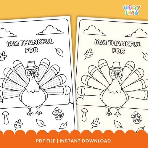 Thankful Turkey Craft – Thanksgiving Writing & Coloring Activity by ...